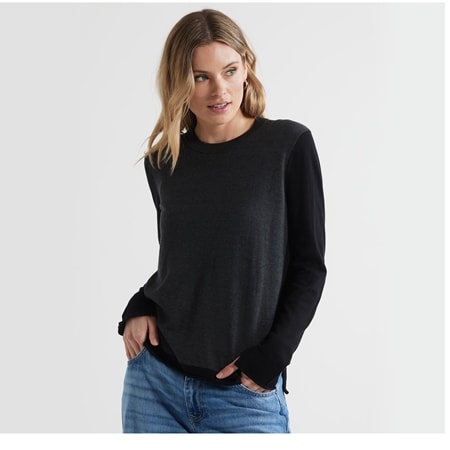 LD & Co Intarsia Crew Neck Pullover - TVSN