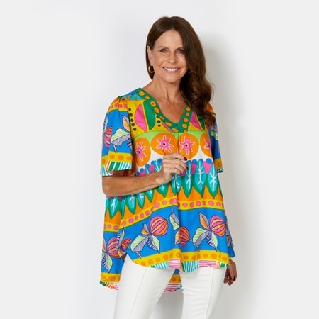 Orientique Oversize Drop Hem Top - TVSN
