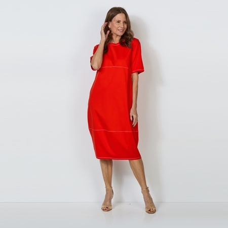 Marco Polo 100% Cotton Lantern Dress - TVSN