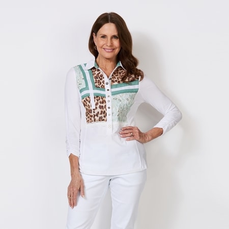 Boo Radley 100% Cotton Panel Print Shirt - TVSN