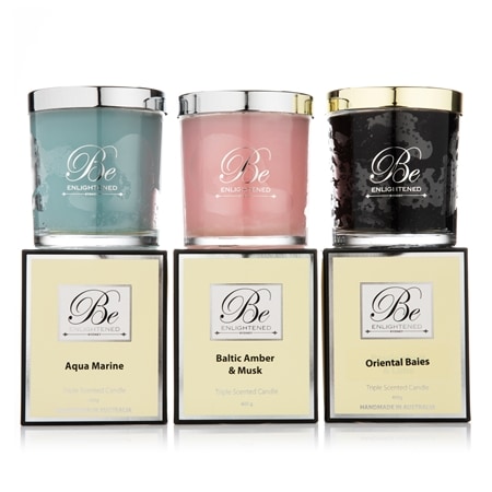 TVSN - Be Enlightened Set of 3 Two Wick Candles